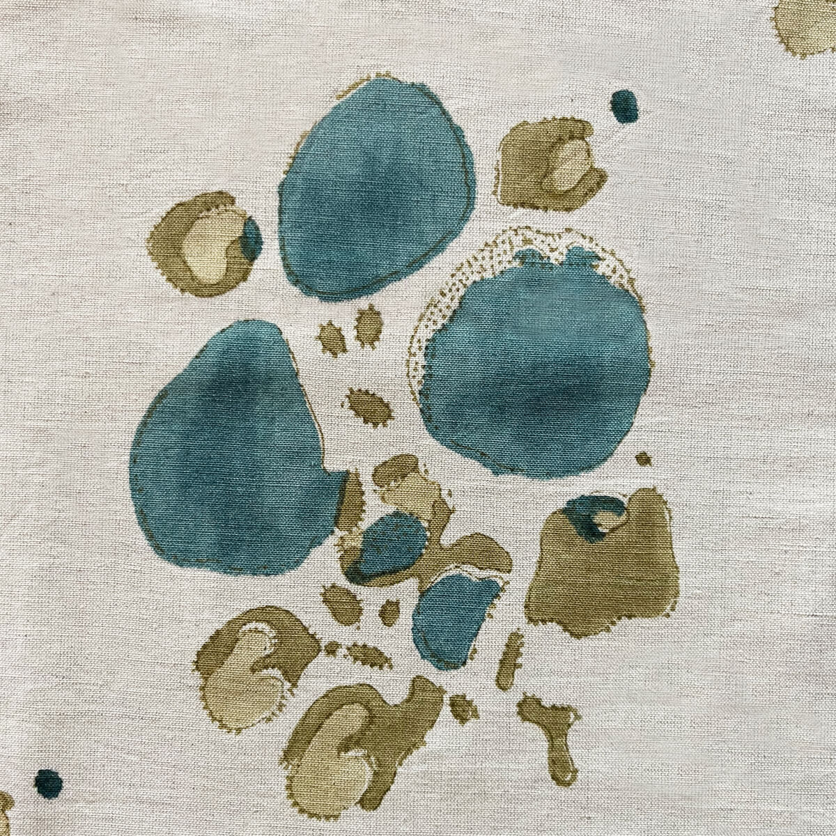 Alvin Teal Linen Fabric