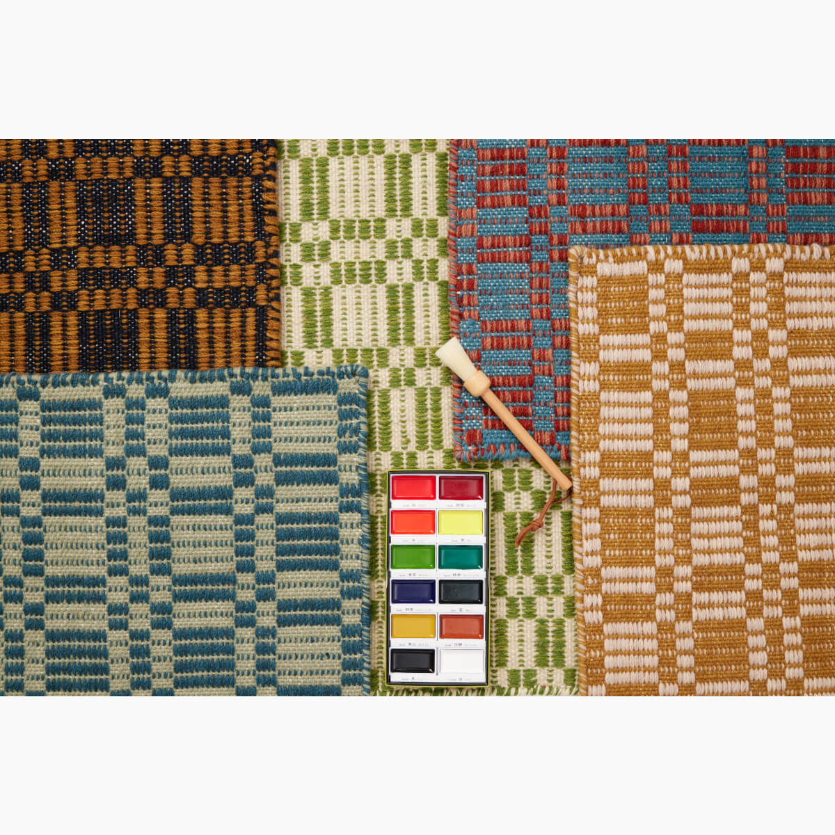 Coco Grid Lapis Rug