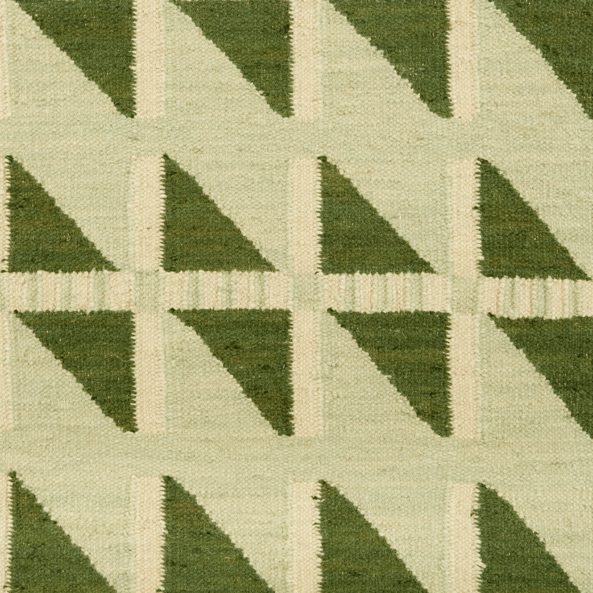 Merino Kilim Triangle Green Rug