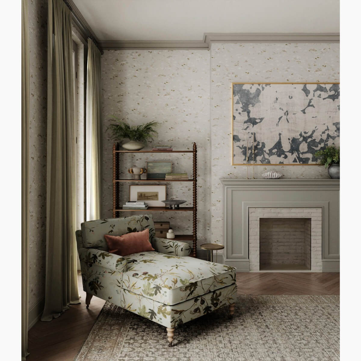 Nimbus Dove Grasscloth Wallpaper