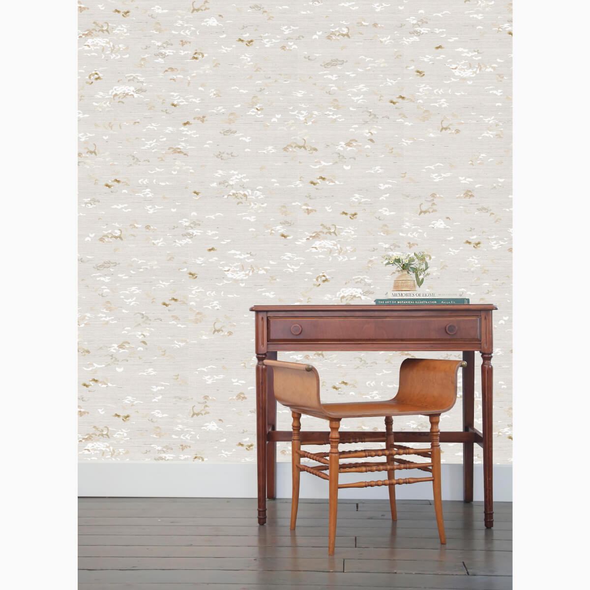 Nimbus Dove Grasscloth Wallpaper