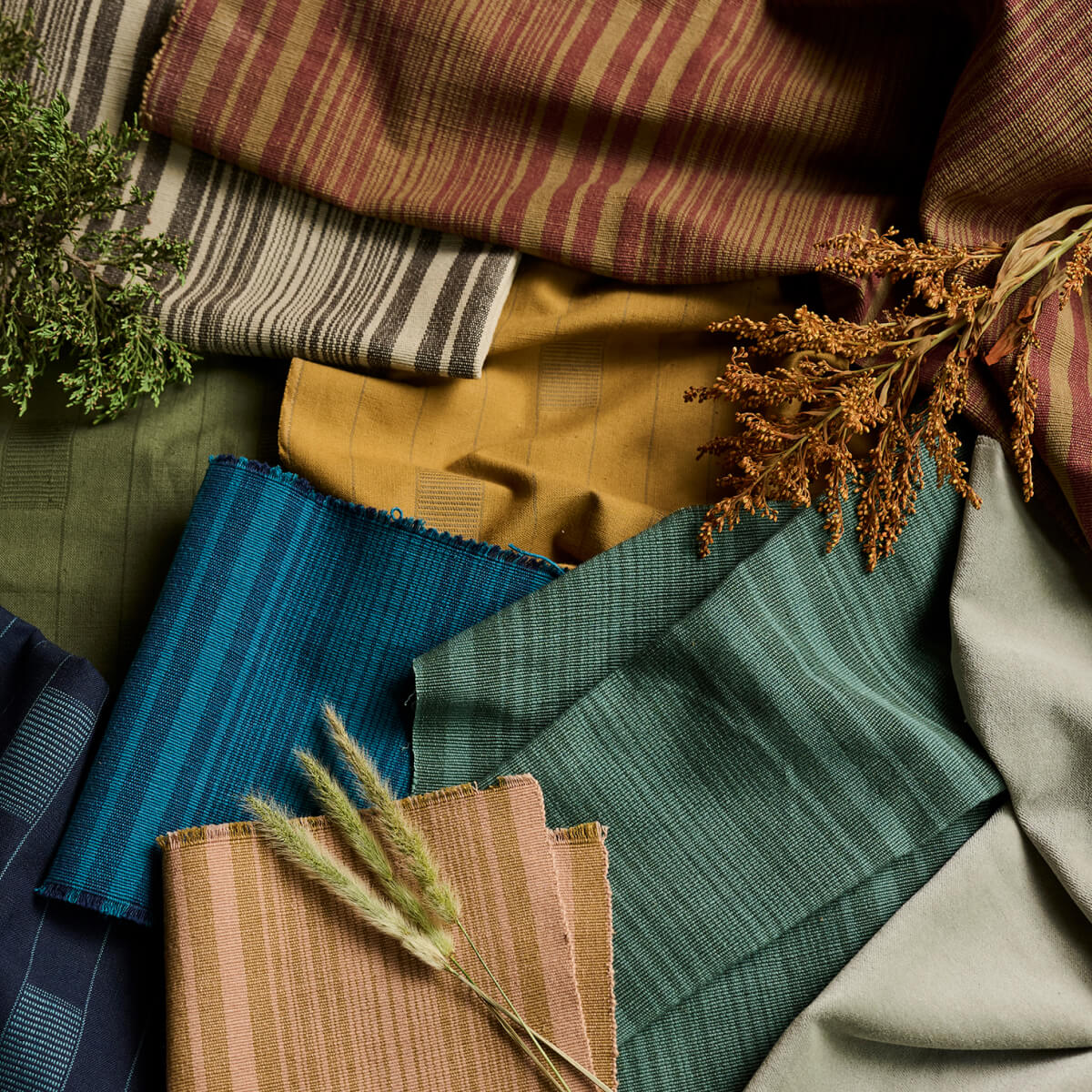 Pipit Stripe Wren Fabric