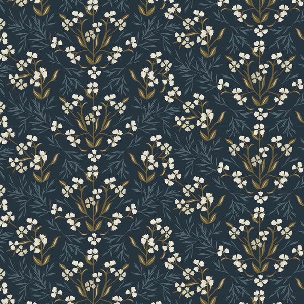 Primrose Indigo Wallpaper