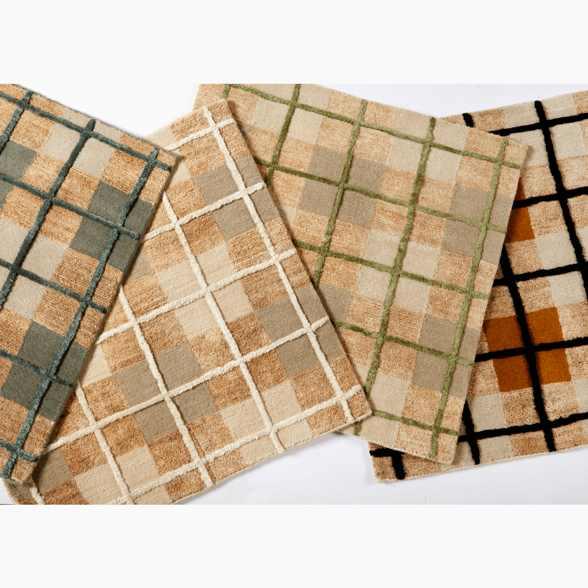 Vintage Plaid Vanilla Rug