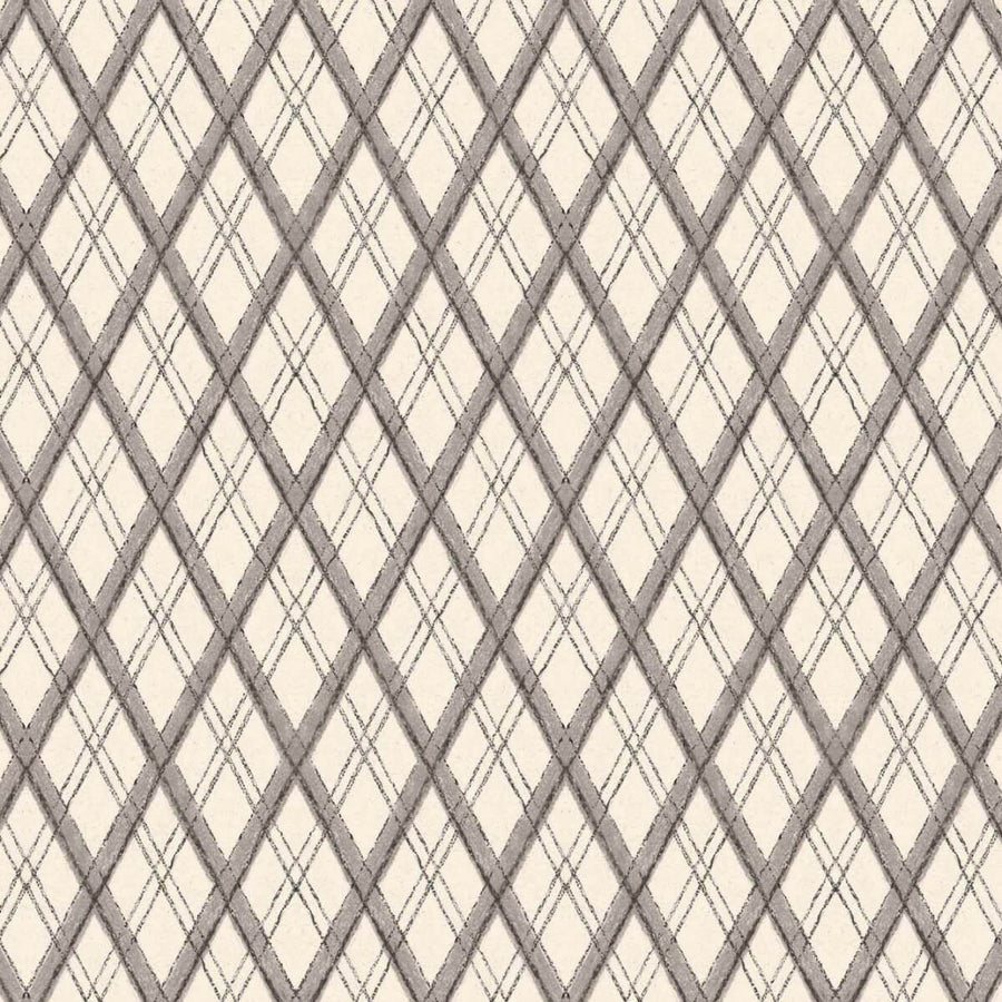Little Lattice Grey Wallpaper