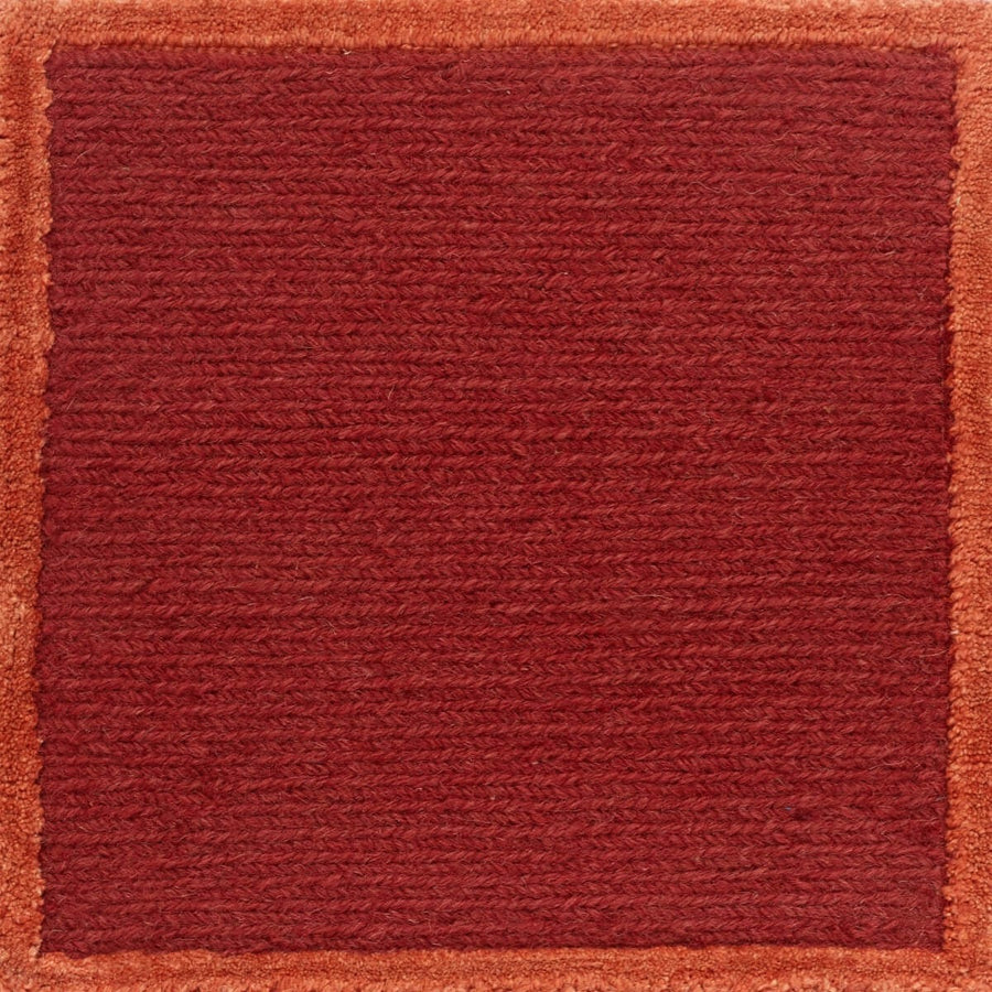 Soumak Border Square Peony Rug