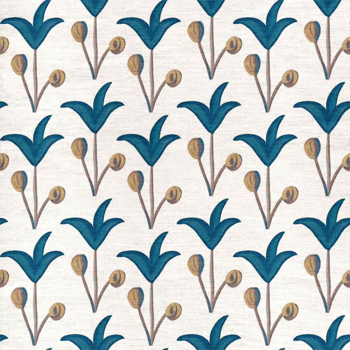 Spring Rhythm Blue Fabric