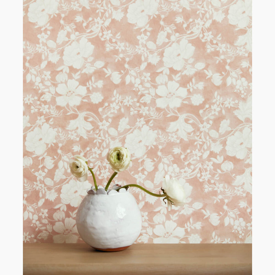 Watercolor Floral Blush Wallpaper