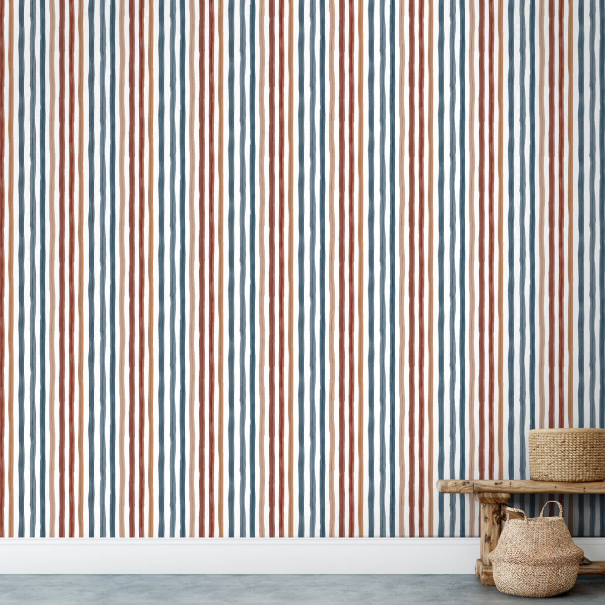 Wide Stripe Rusty Wallpaper