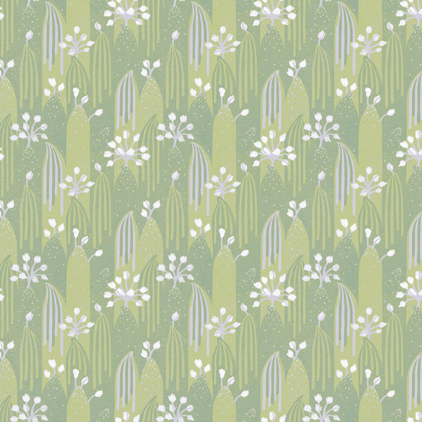 Wild Ramps Lilac & Green Wallpaper