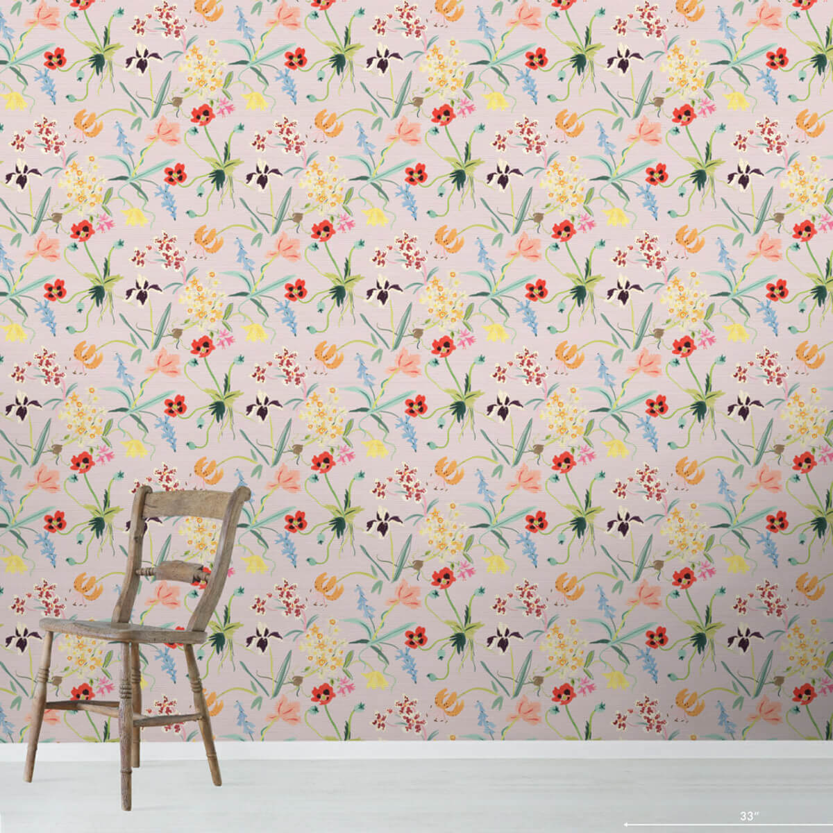 Botanic Lavender Grasscloth Wallpaper